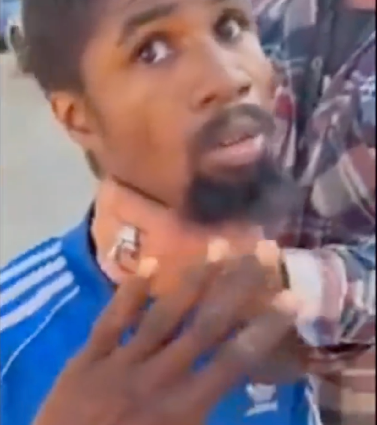 Anger as white man filmed holding Black man with…